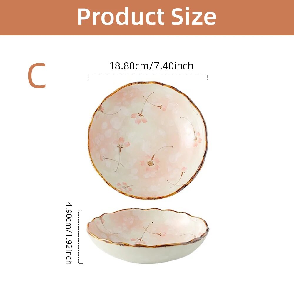 Керамическая тарелка глубокая 7.4" Style C