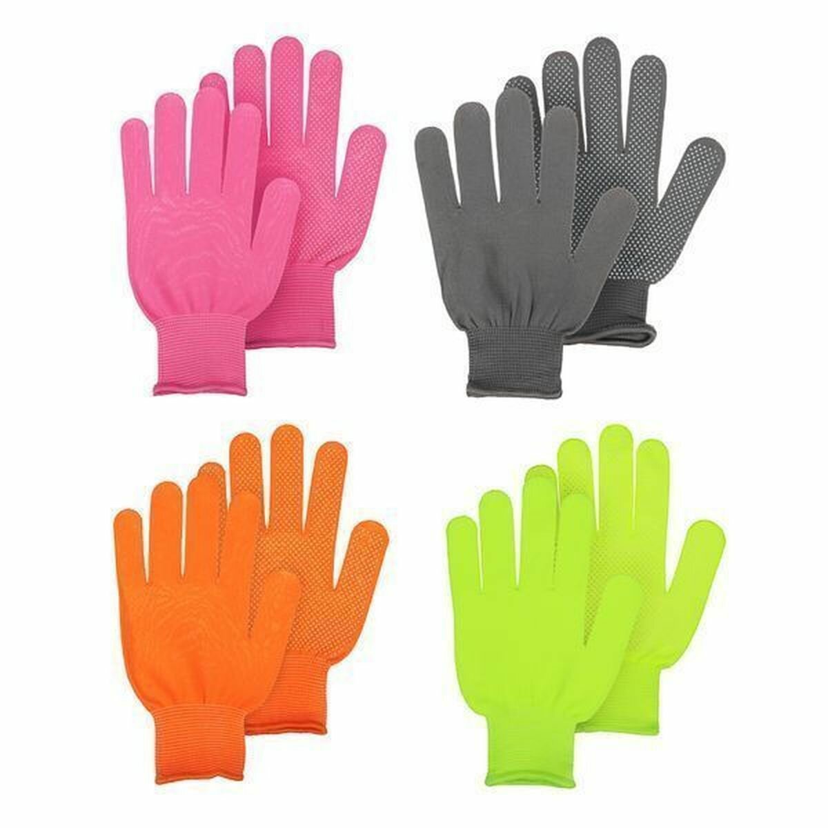 Перчатки нейлоновые с ПВХ покрытием INBLOOM, 8 размер, 20см (цвет в ассортименте) (цена за 1 пару)