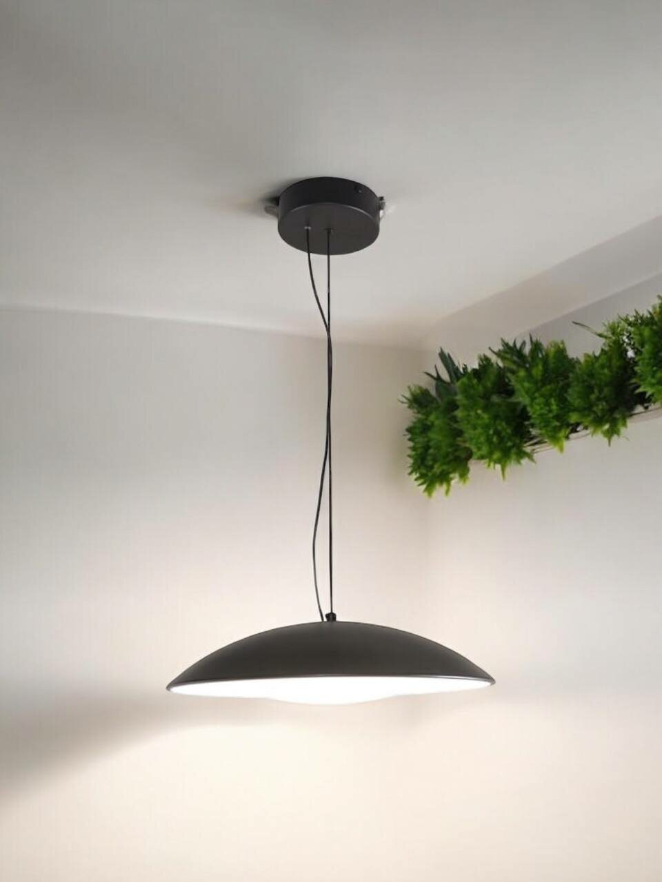 Люстра светодиодная светильник подвесной лофт с пультом (23993-D500-72W-BK), LUCETY, площадь освещения 17 кв. м.