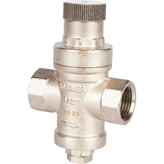 Редуктор давления Rommer PN16 вн/вн 1/2 без подключения манометра RVS-0009-000015