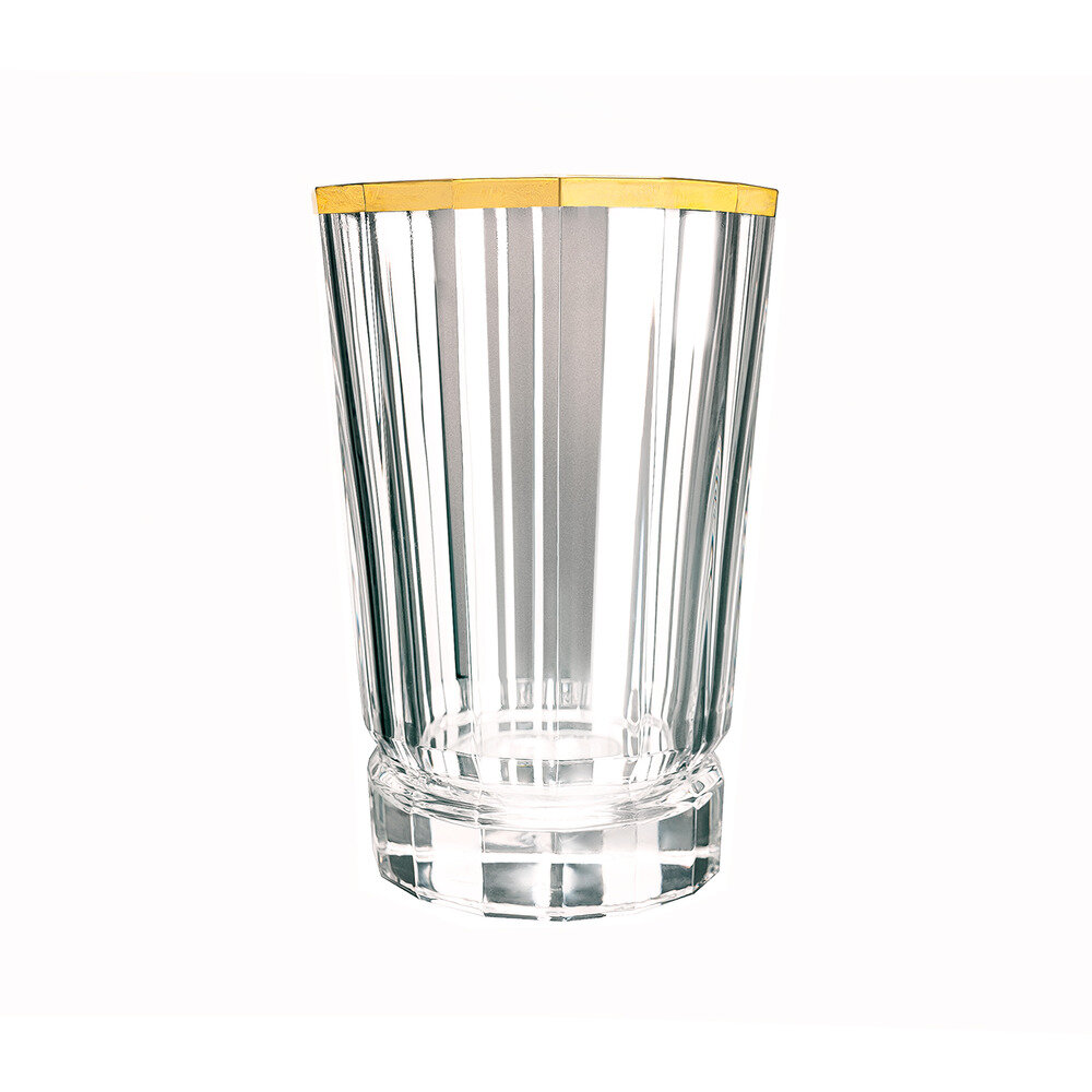 Набор из 6 высоких стаканов Macassar Gold 360 мл, хрустальное стекло, Cristal d’Arques, L6592 GOLD