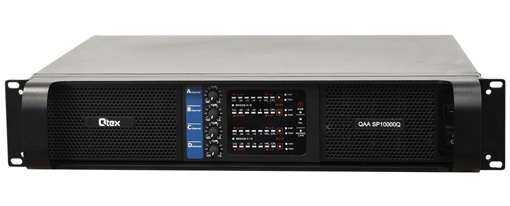 Qtex QAA SP10000Q- Усилитель мощности класса TD, 4х1300 Вт – 8 Ом, 4х660 Вт – 16 Ом, 4х2100 Вт – 4 Ом, 4х2500 Вт – 2 Ом