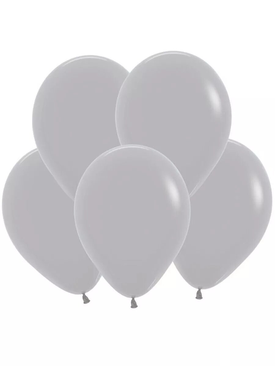 Серый, Пастель / Grey, латексный шар (5"/12,5 см ) 100 шт. / SEMPERTEX, Колумбия