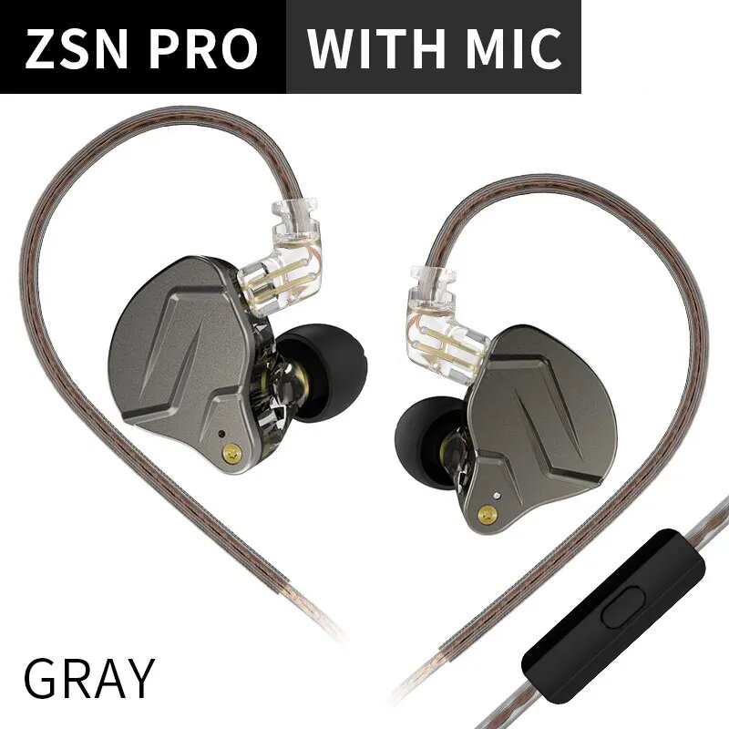 KZ ZSN PRO Gray with mic