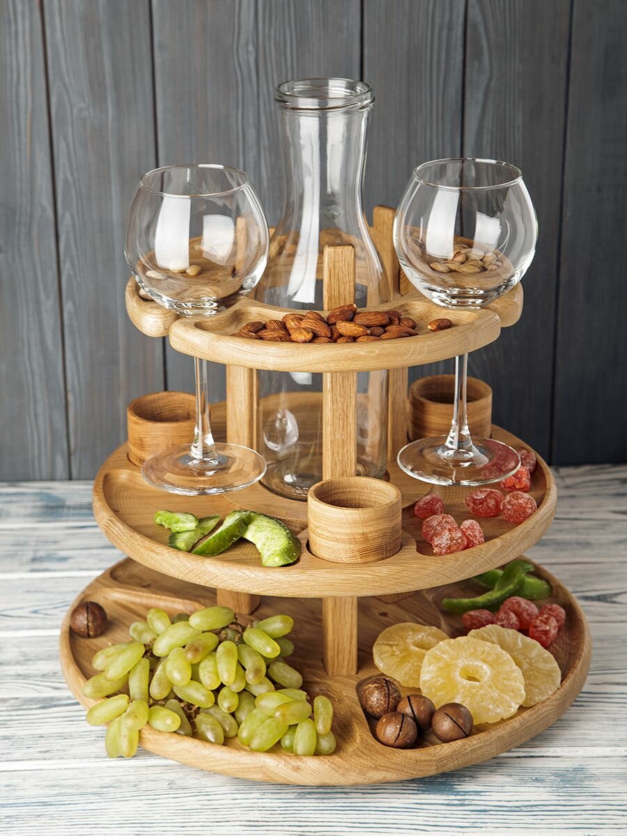 Ярусная менажница из дуба