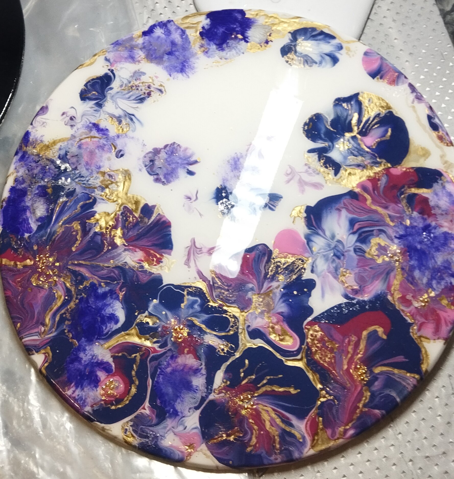 Картина интерьерная, "Любимый садик" из эпоксидной смолы