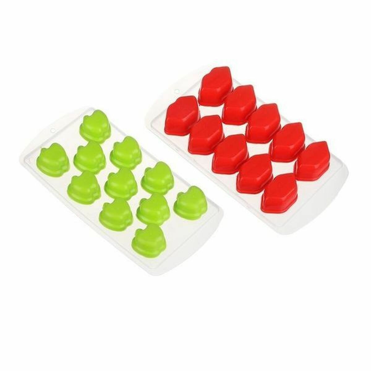 Форма для льда 15*8см (пластик + силикон) (в ассортименте) (цена за 1 шт.)