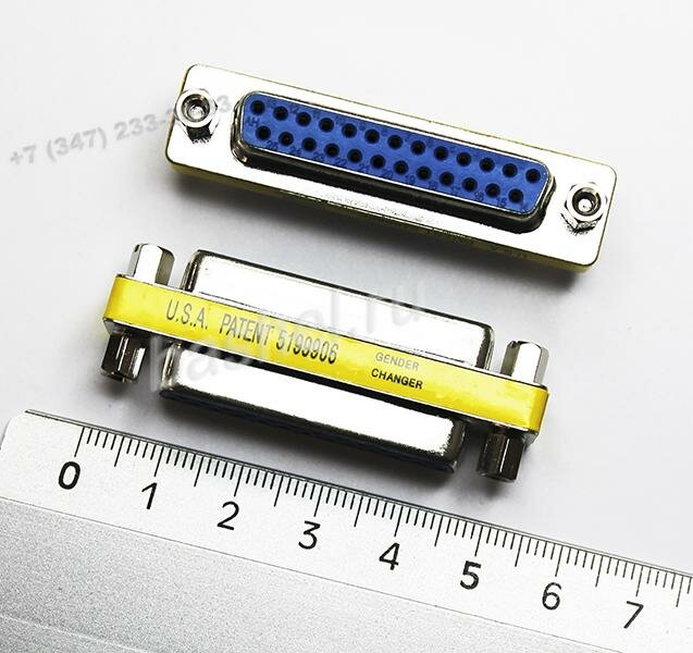 Переходник DB25F -DB25F (мет.)