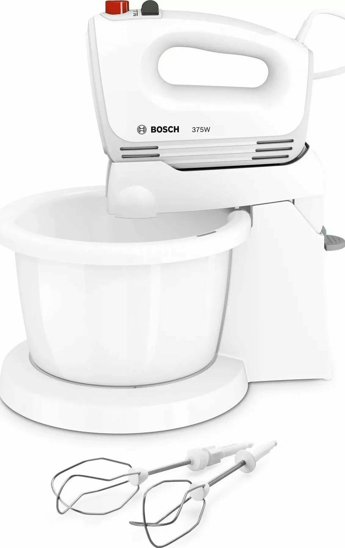 Миксер Bosch MQWPL2000, с чашей,375 Вт, белый