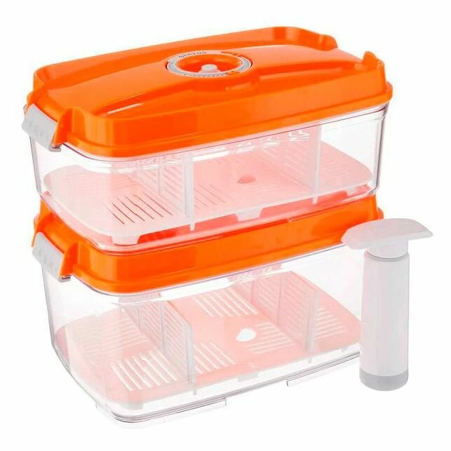 Набор вакуумных контейнеров STATUS VAC-REC-Bigger / оранжевый