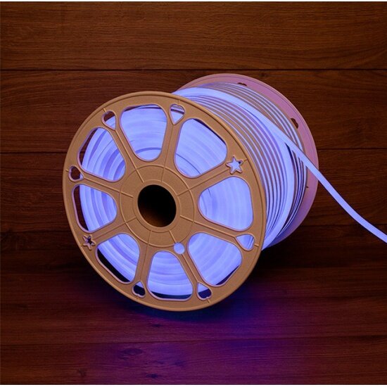 Гибкий неон Neon-night LED SMD 8х16 мм, синее свечение, 120 LED/м, IP65, бухта 100 м (с комплектом подключения), 131-043