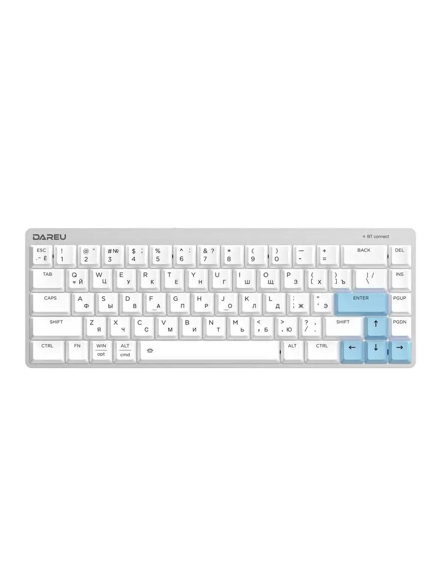 Клавиатура игровая Dareu EK868 White Blue Wireless Red switch