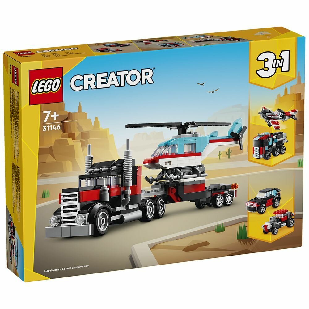 Creator LEGO 31146 Конструктор Бортовой грузовик с вертолетом