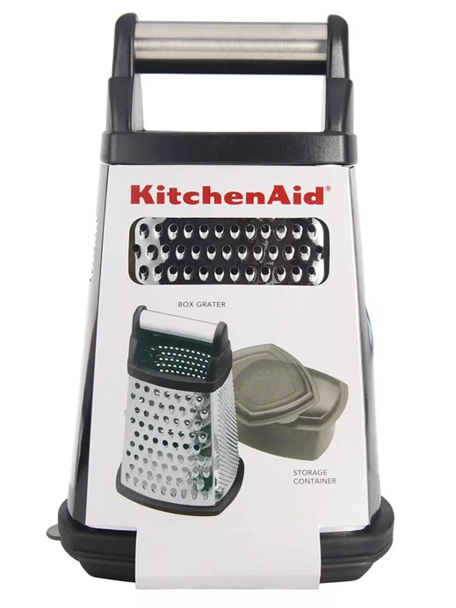 "KitchenAid 4-сторонняя тёрка" - терка для овощей и сыра с 4 гранями и съемным контейнером