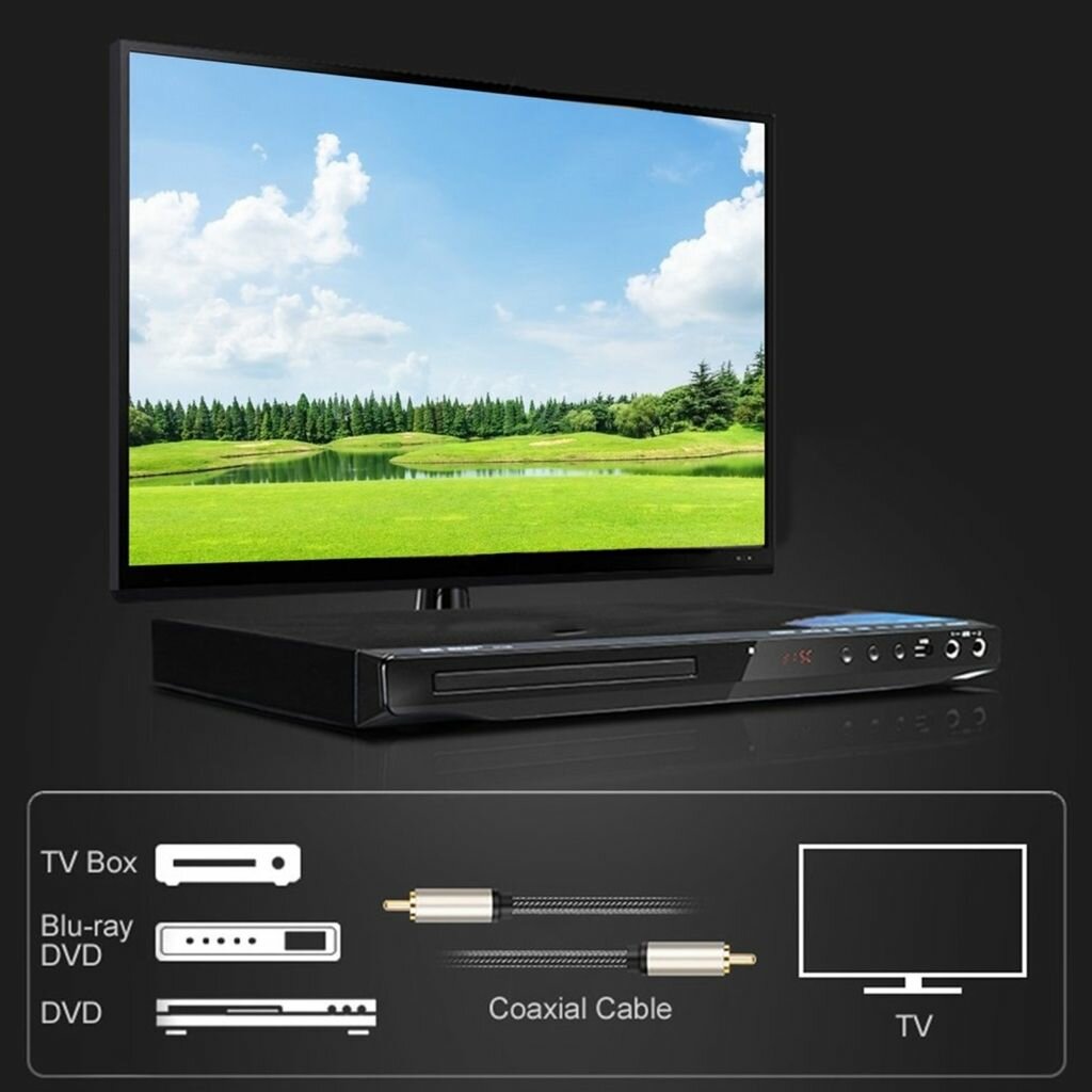 USB-концентратор, Коаксиальный цифровой SPDIF кабель для телевизора и усилителя - 2 м