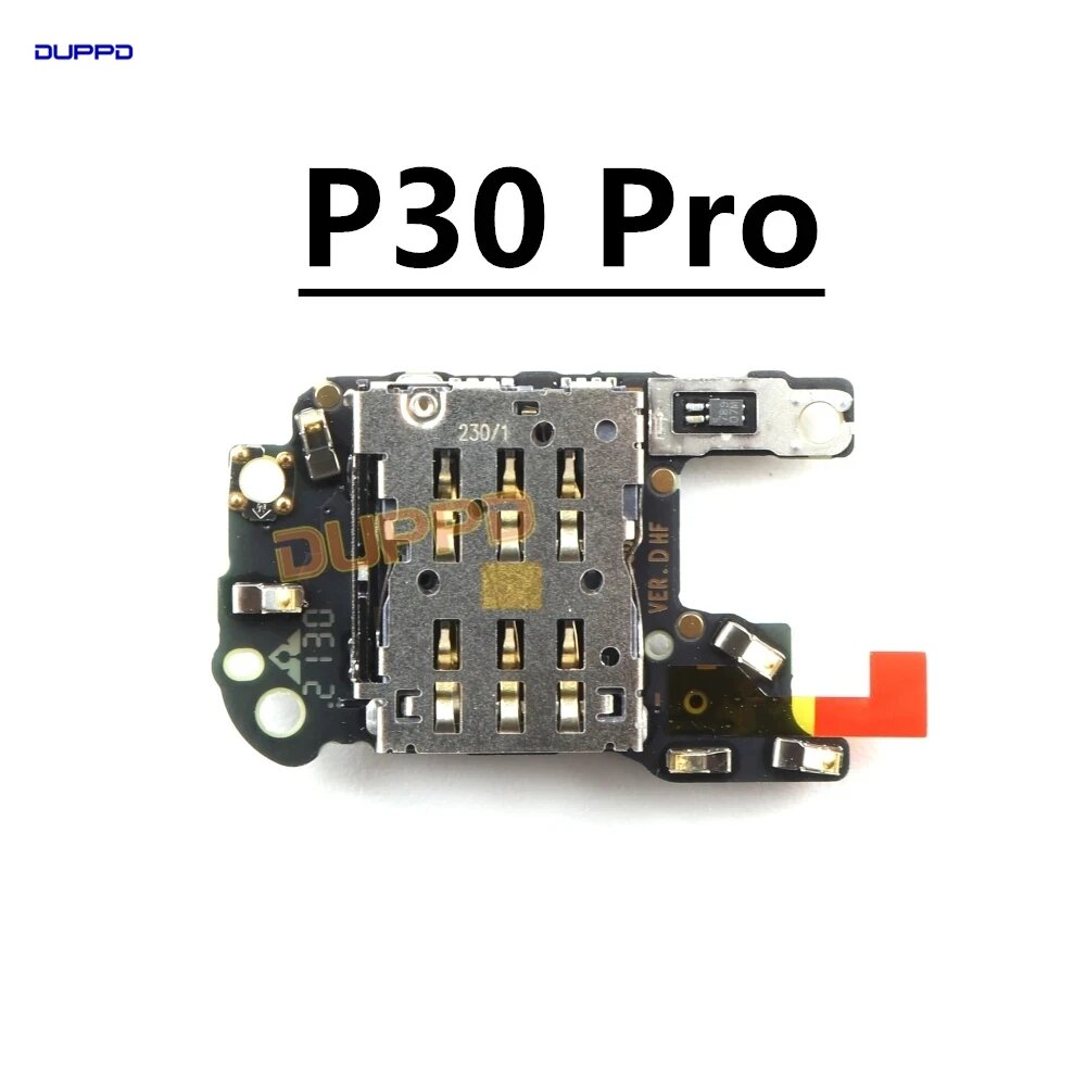 Для Huawei P30 P40 Pro держатель устройства чтения карт SIM/SD консионная плата с гибким кабелем микрофона P30 Pro Ver D