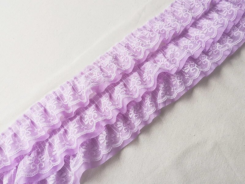 Трехслойная шифоновая ткань yoohxin 11 см фиолетовая Сиреневый, Светло-фиолетовый