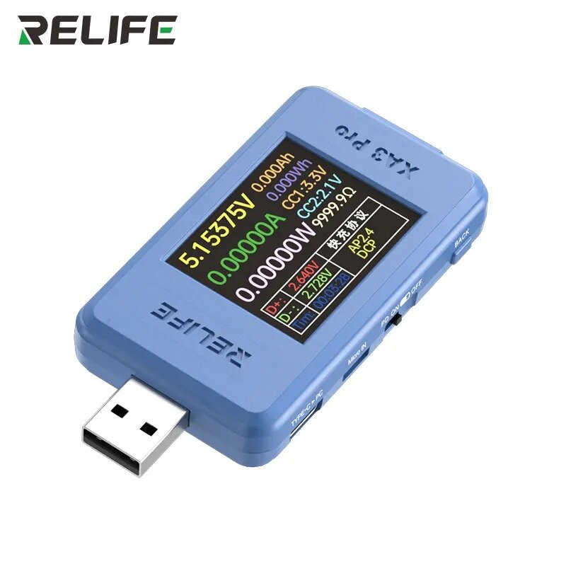 Тестер зарядок Relife XA3 Pro, USB