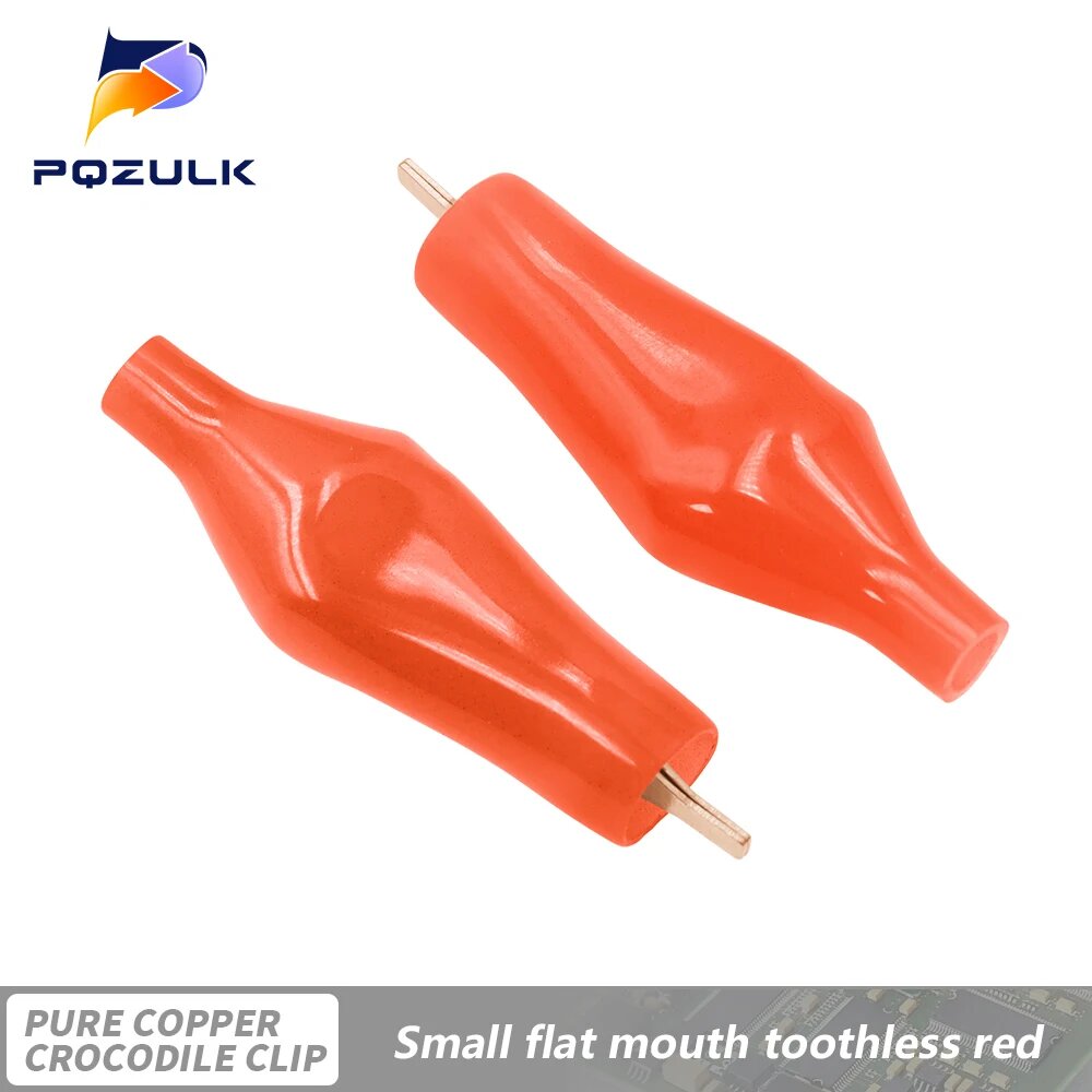 5 шт, медные зажимы типа «крокодил», PQZULK Красный