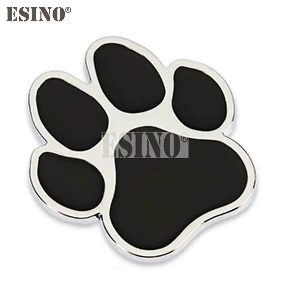 Стайлинг автомобиля 3D Забавный Медведь след собаки след автомобиля металлический цинковый сплав эмблема заднего корпуса