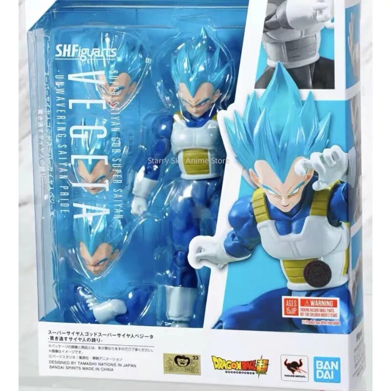 100% оригинальные Bandai Sh Figuarts Shf Dragon Ball Vegeta, фигурки с синими волосами, аниме-модель, игрушки, коллекция фигурок