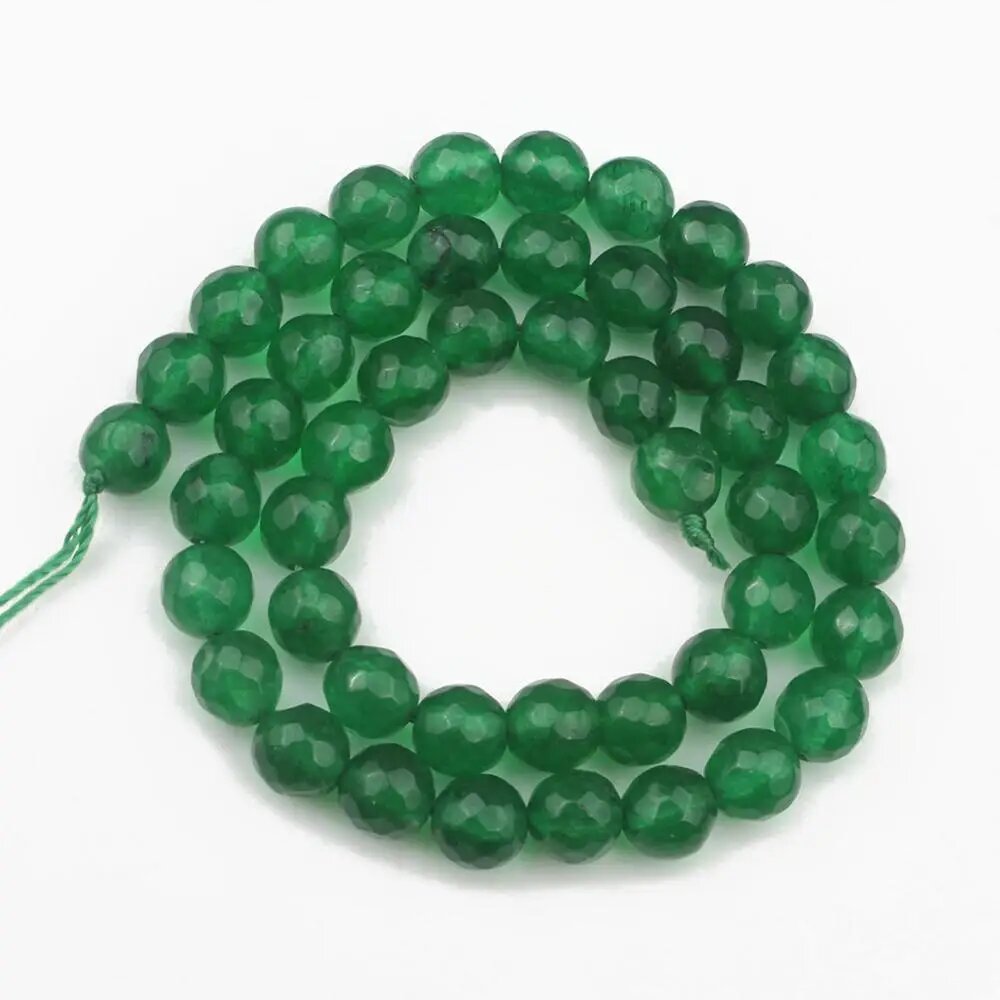Халцедон бусины круглые нефритовые xilitata 91 шт Изумрудный, 8mm (approx 46pcs), Dark Green Jade