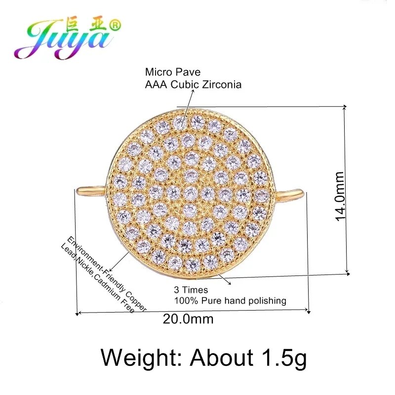 Ювелирные компоненты Juya золотые шармы 1 Piece, Gold