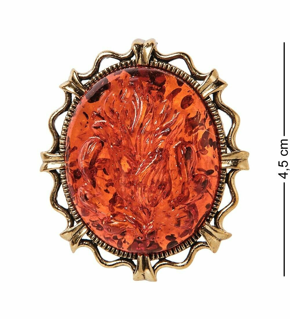 Брошь, янтарь