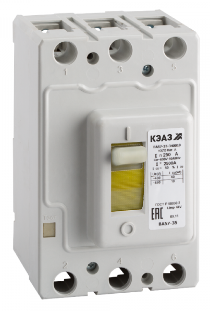 Автоматический выключатель КЭАЗ ВА57-35-340010-80А-800-690AC-УХЛ3, 3P 80А, 108626 / электроавтомат