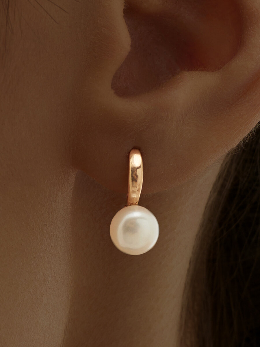 Серьги, серебро, 925 проба, жемчуг