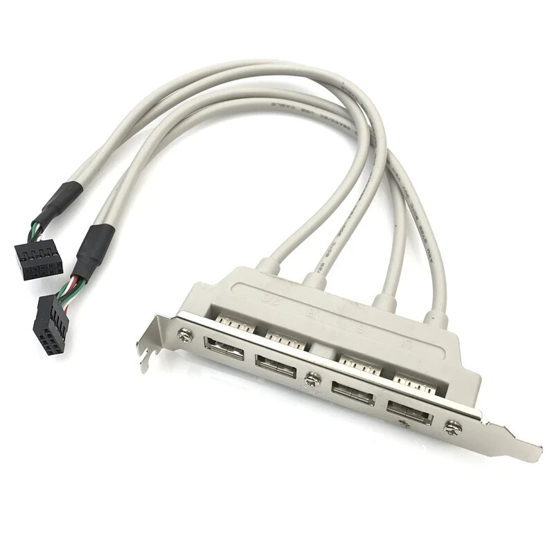 Удлинительный кабель USB (2 порта)/USB (2,0), 9 контактов, для материнской платы, горячая Распродажа