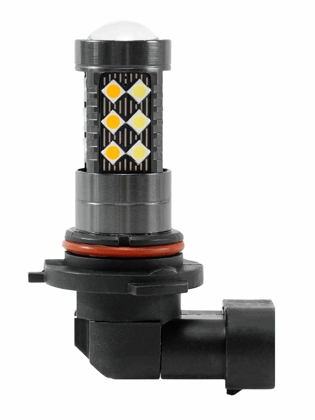 Светодиодные лампы для ПТФ цоколь HB4, двухрежимные в противотуманки, белый/желтый цвет комплект 2шт.