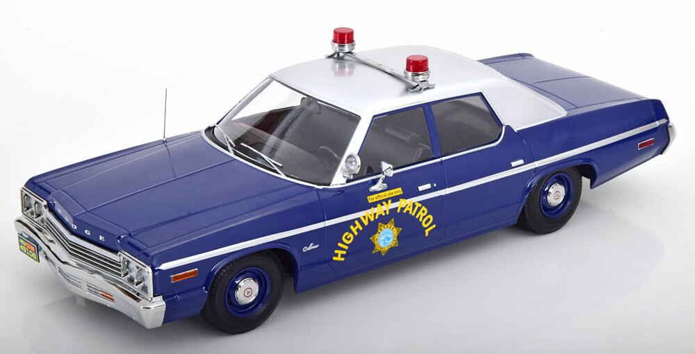 Модель коллекционная KK-SCALE Dodge monaco nevada highway patrol 1974 blue silver