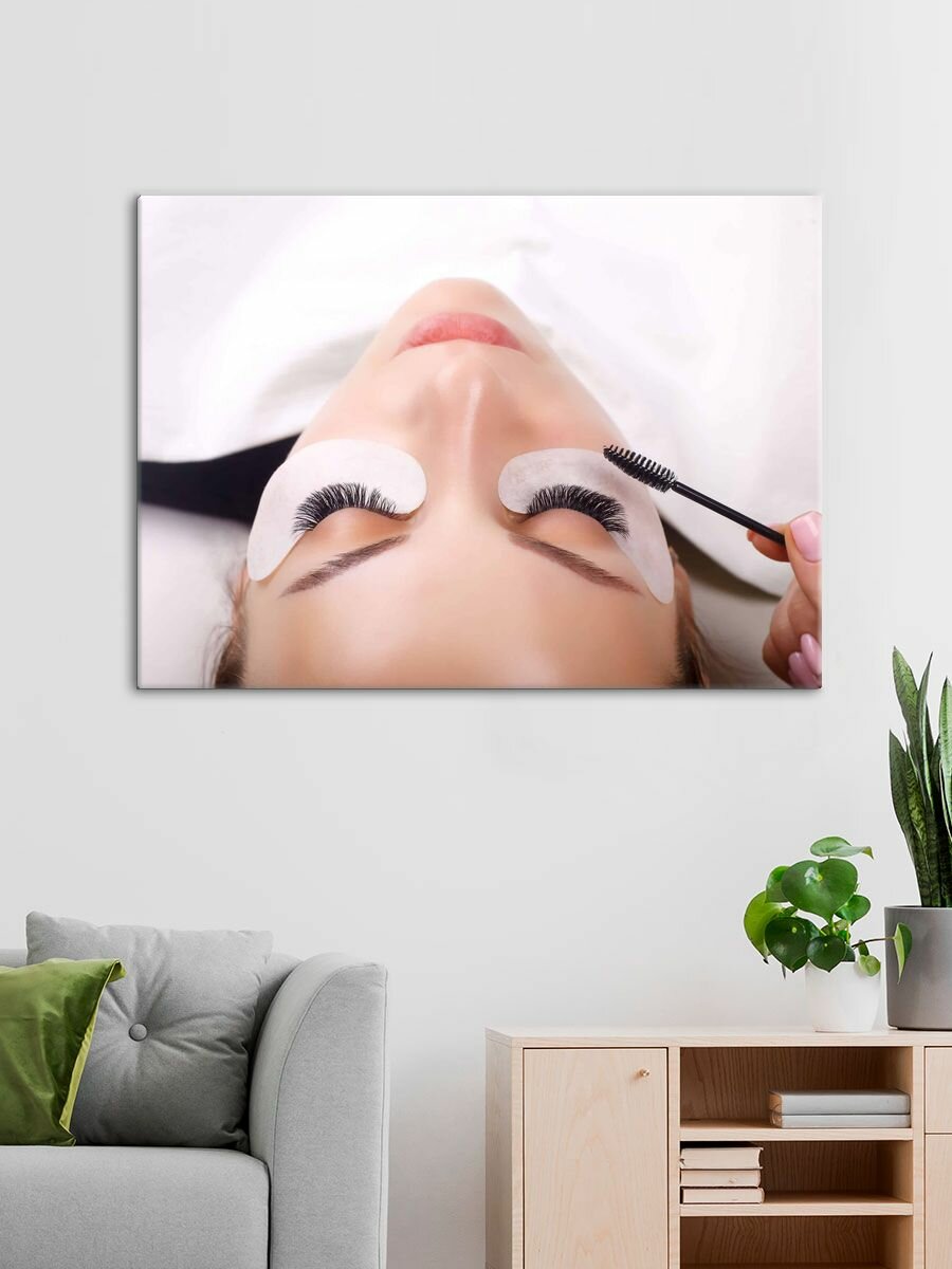Картина на стену "Наращивание ресниц", 50х70 см