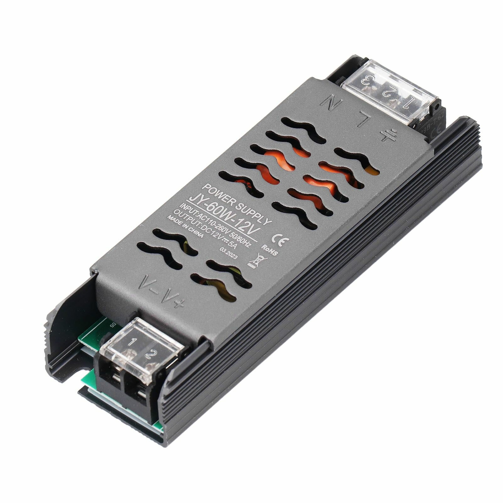 Блок питания 60W, 12V DC, для светодиодных лент, AC110-260V