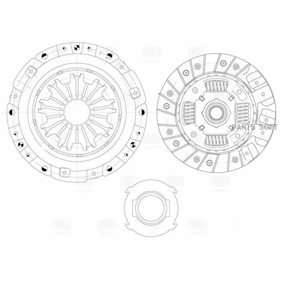 TRIALLI FR-0817 Сцепление в сборе для а/м Kia Picanto (04-) 1.1i (с мех. муфт) (FR 0817) ()