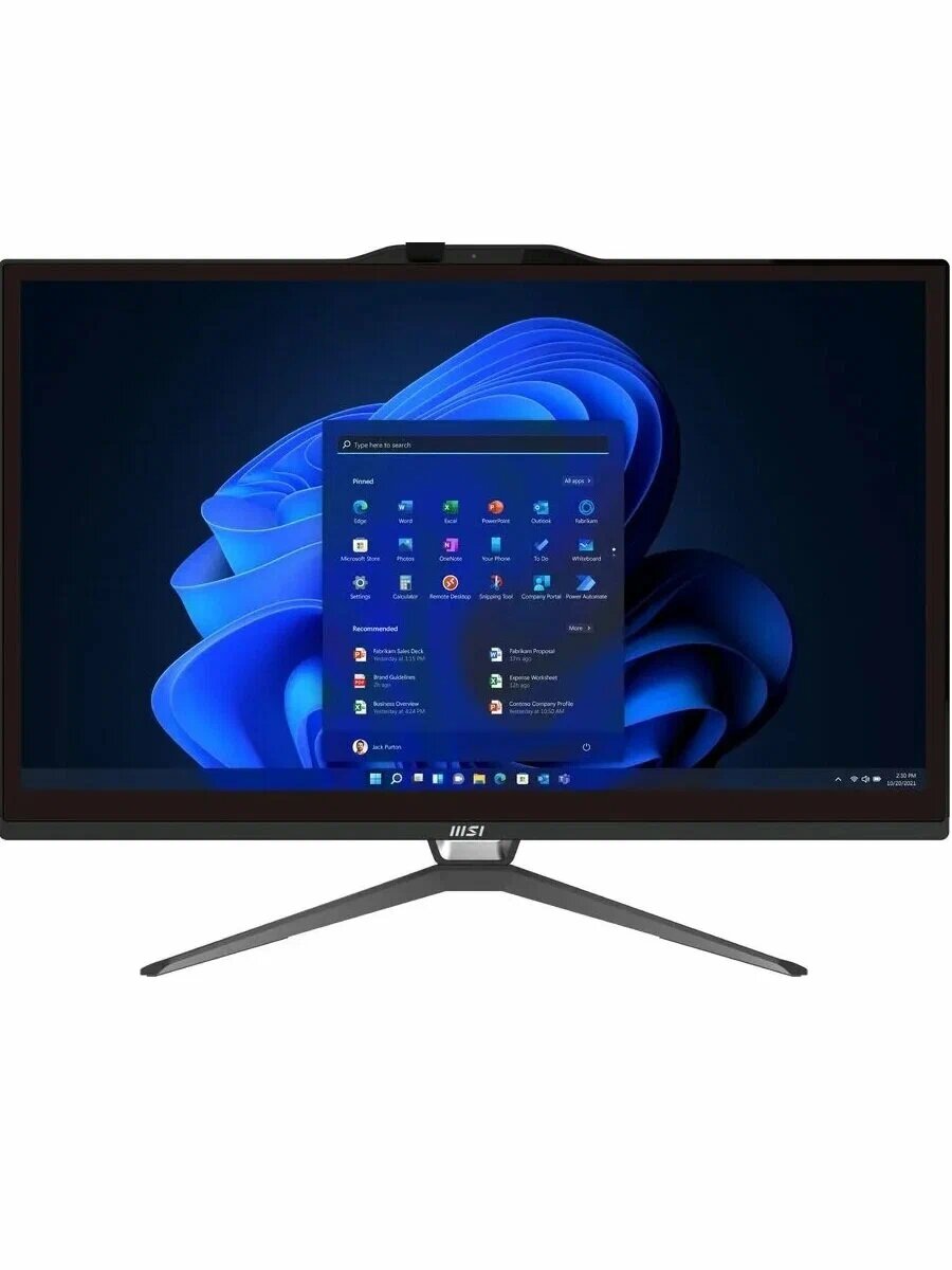 Моноблок MSI Pro AP222T 14M AiO 21,5" FHD/AG 10pts Touch/Core i3-14100 (3.5GHz)/16Gb DDR5(8GBx2)/256 черный