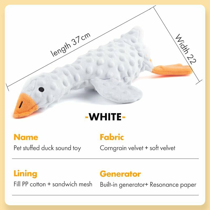 Новая трехцветная большая игрушка-гусь для собак, приятная устойчивая к укусам бумага для снятия скуки и лая, игрушка