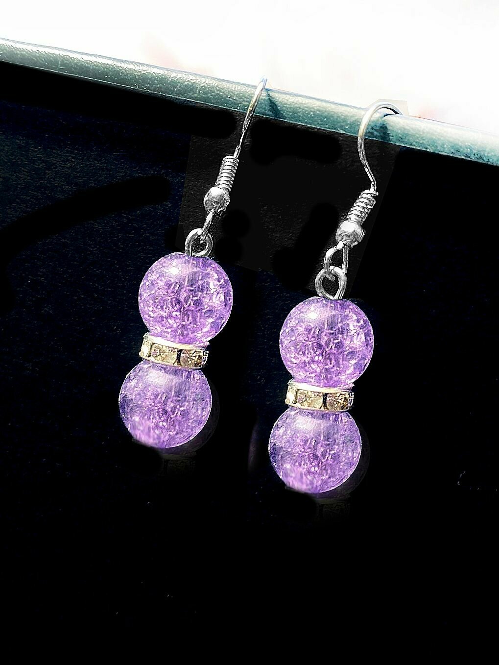 Серьги, пластик