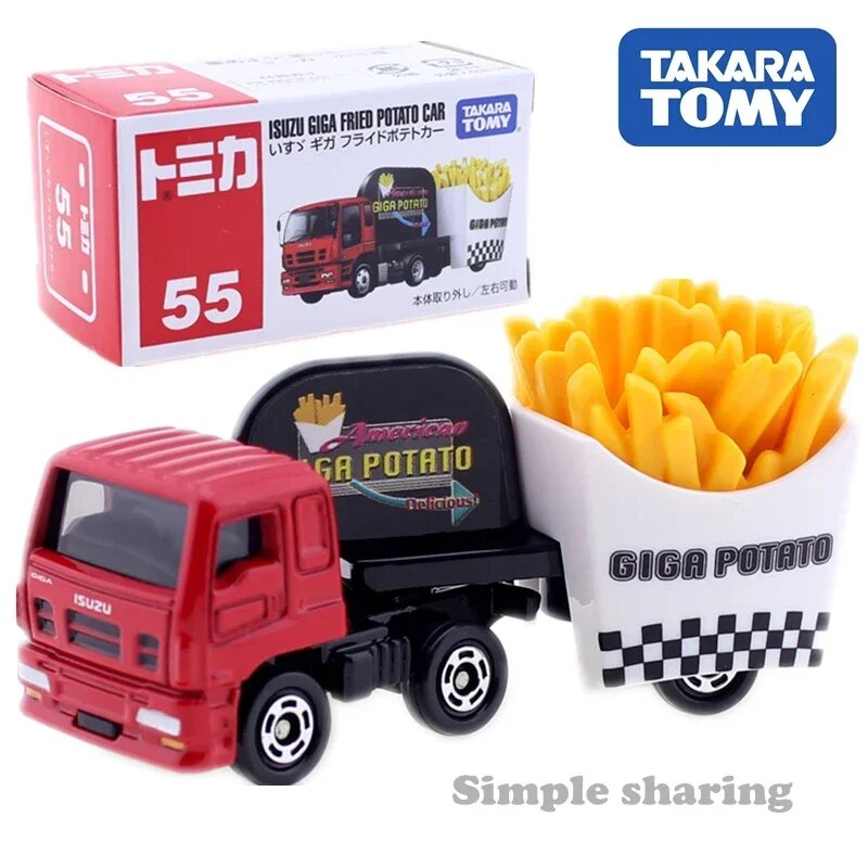 Takara Tomy Tomica No.55, красный грузовик с картошкой фри