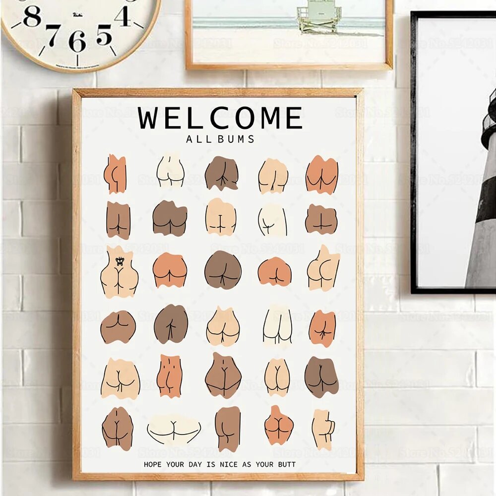 Картины DUNDER MIFFLIN "Welcome All Bums" 45x60cm Unframed