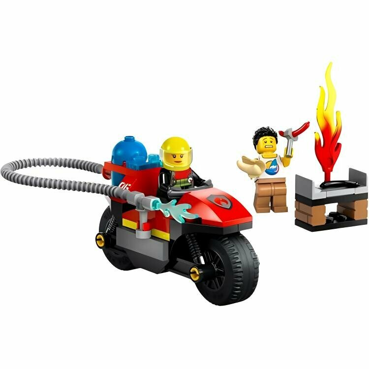 Конструктор унисекс LEGO City Пожарный мотоцикл для спасения 60410, 57 деталей