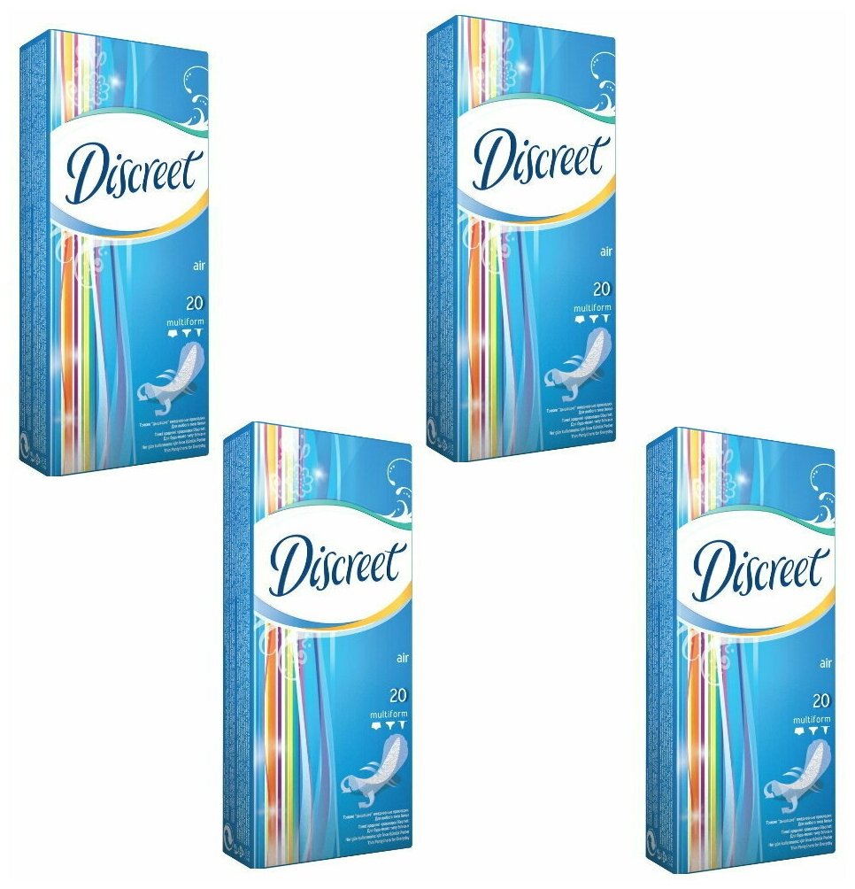 Прокладки ежедневные женские Discreet, 20 шт (4 упаковки в наборе)