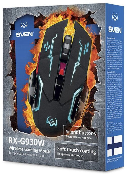Купить Мышь SVEN RX-G930W, черный - цена: 989 ₽, характеристики, описание, фото | Boxberry Маркет