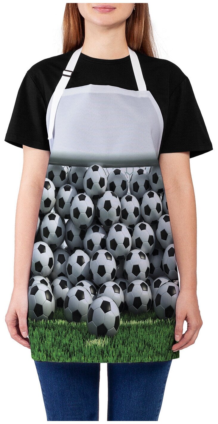 Фартук кухонный "Пропущенные голы", универсальный размер для женщин и мужчин, JoyArty