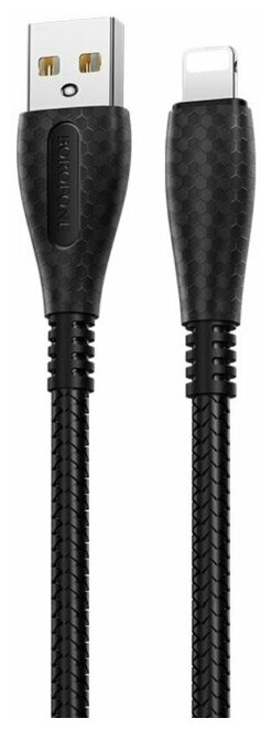 Кабель Borofone BX38 USB to Lightning 2.4A 1 м, черный