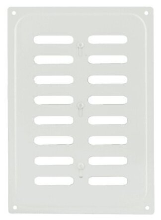 Решетка с заслонкой (заглушкой) 165х240 мм Белая