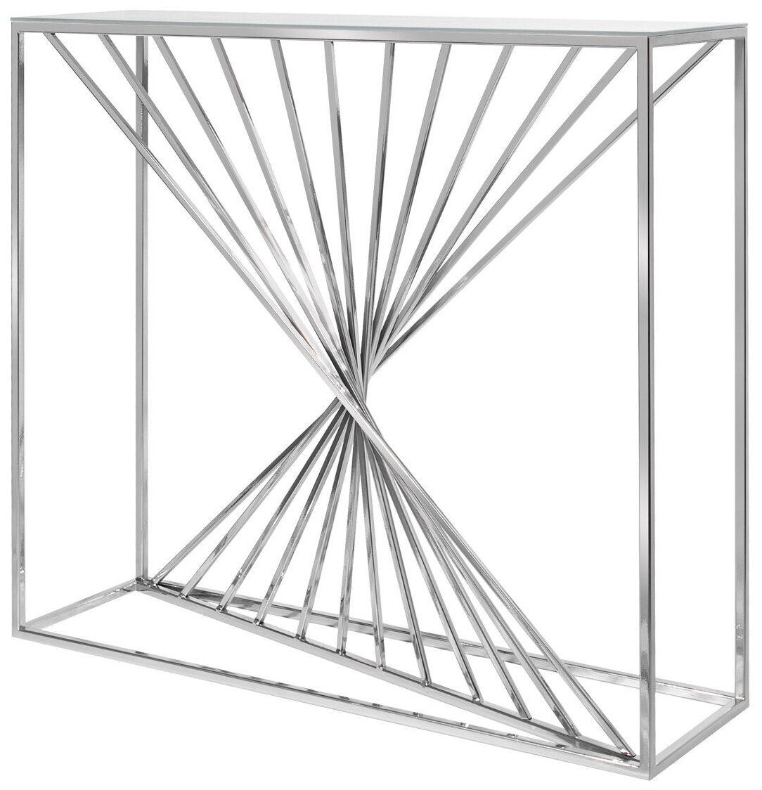 Консольный столик, туалетный столик париж 990х875х280мм (хром/прозрачное)