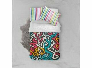 Арт комплект постельного белья Африканский орнамент , Евро, 70/70