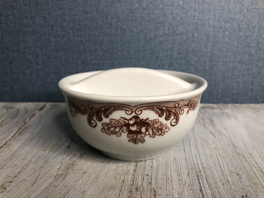 Солонка винтажная "жёлуди", фарфор, роспись, Богемия 60-е годы